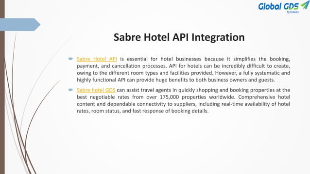 Sabre GDS API integration | PPT