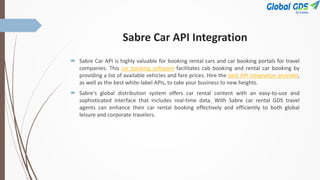 Sabre GDS API integration | PPT