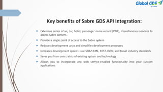 Sabre GDS API integration | PPT