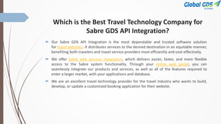 Sabre GDS API integration, Sabre GDS API | PPTX