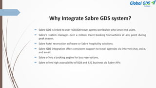 Sabre GDS API integration, Sabre GDS API | PPTX