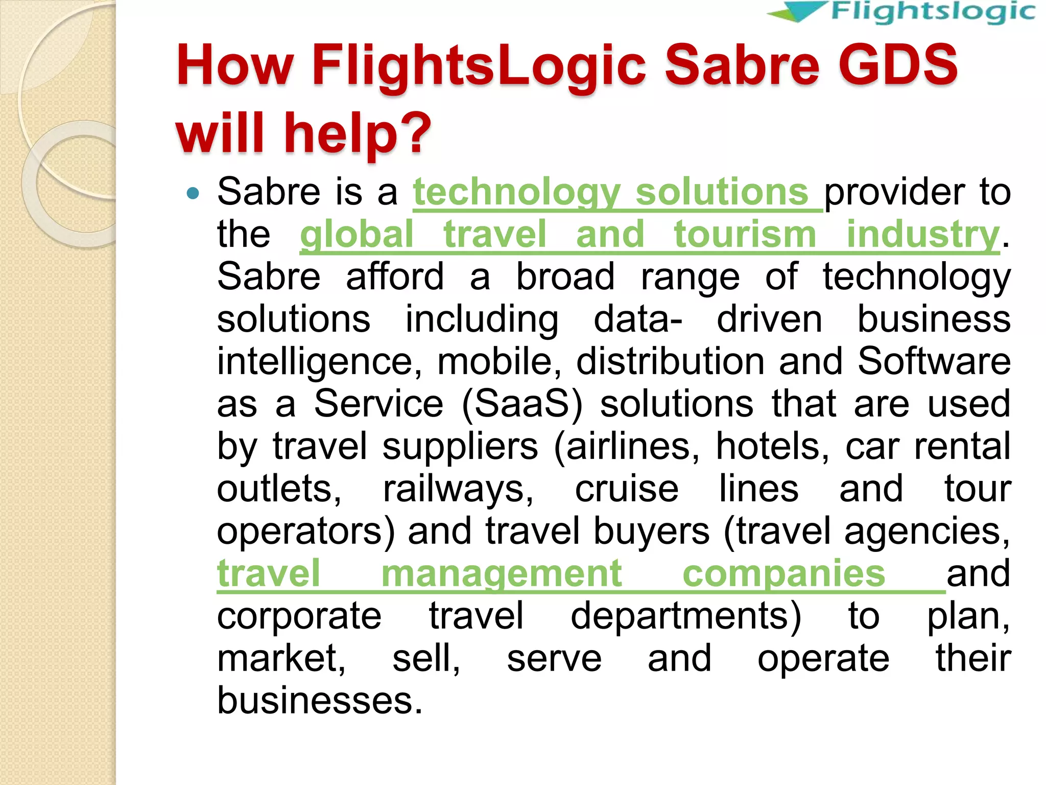 Sabre gds system | PPTX
