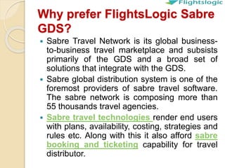 Sabre gds system | PPTX