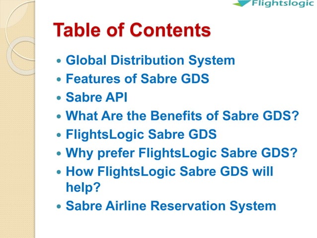 Sabre gds system | PPTX