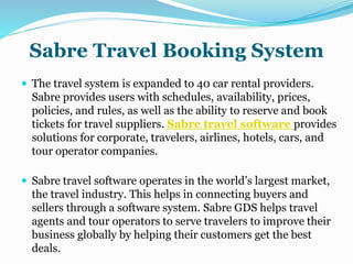 Sabre GDS System, Sabre Reservation System | PPTX