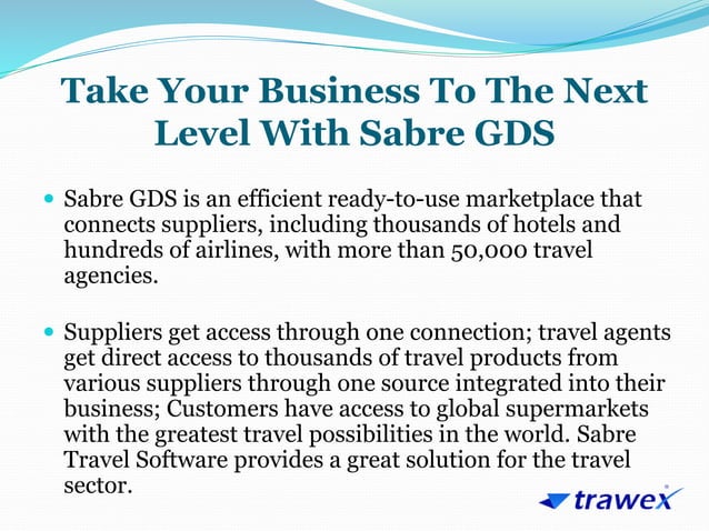 Sabre GDS System, Sabre Reservation System | PPT