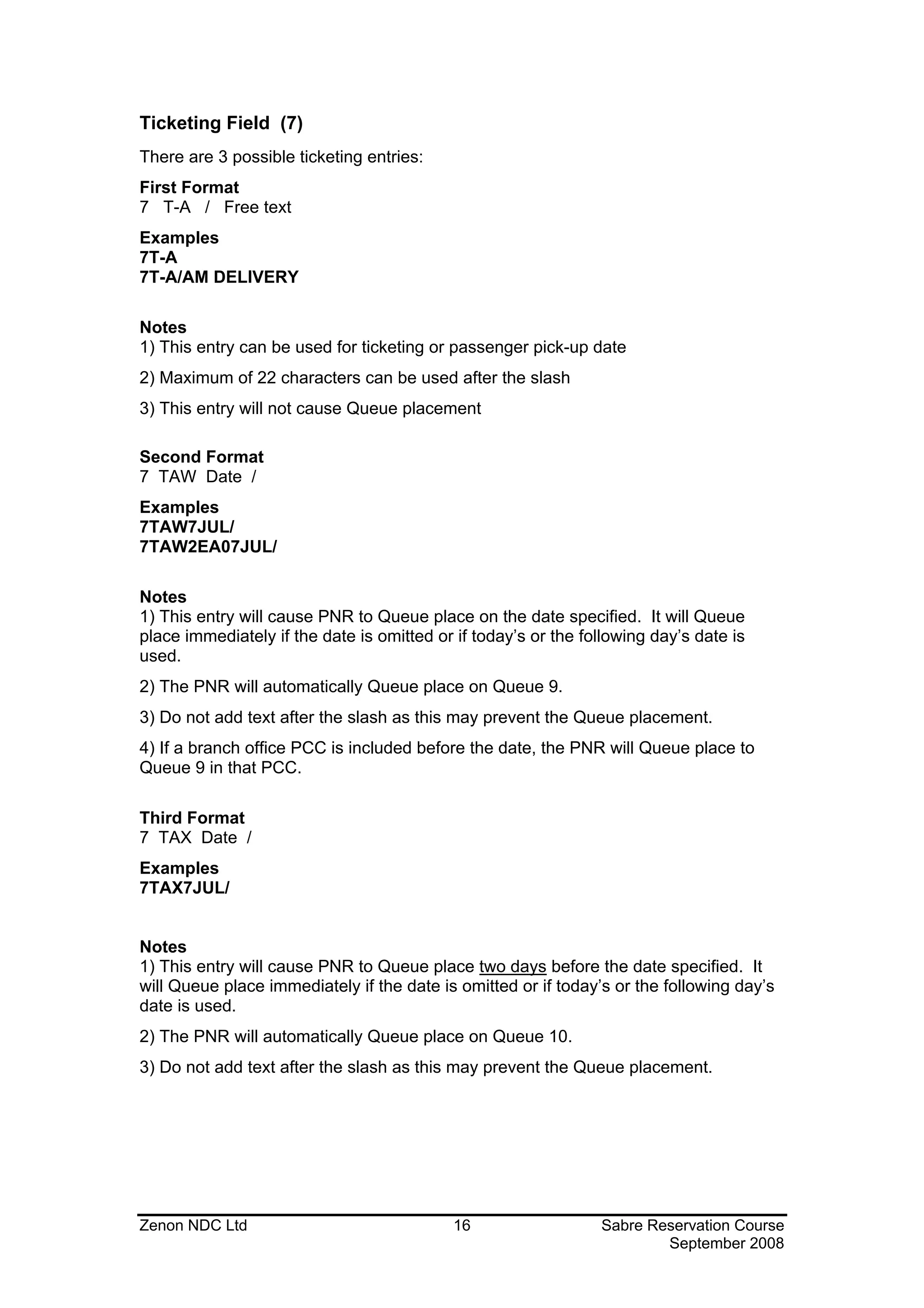 Sabre reservation manual | PDF