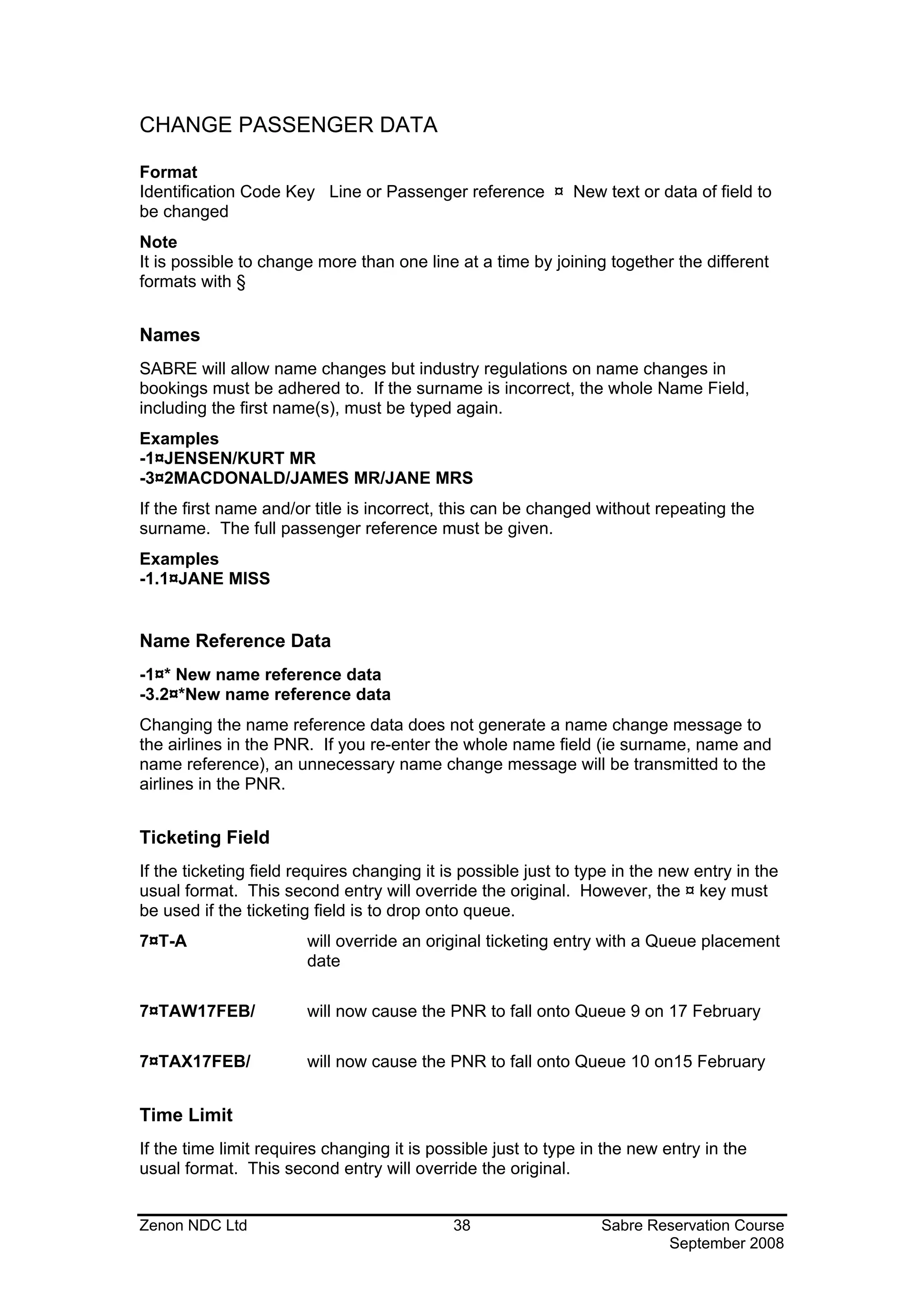 Sabre reservation manual | PDF