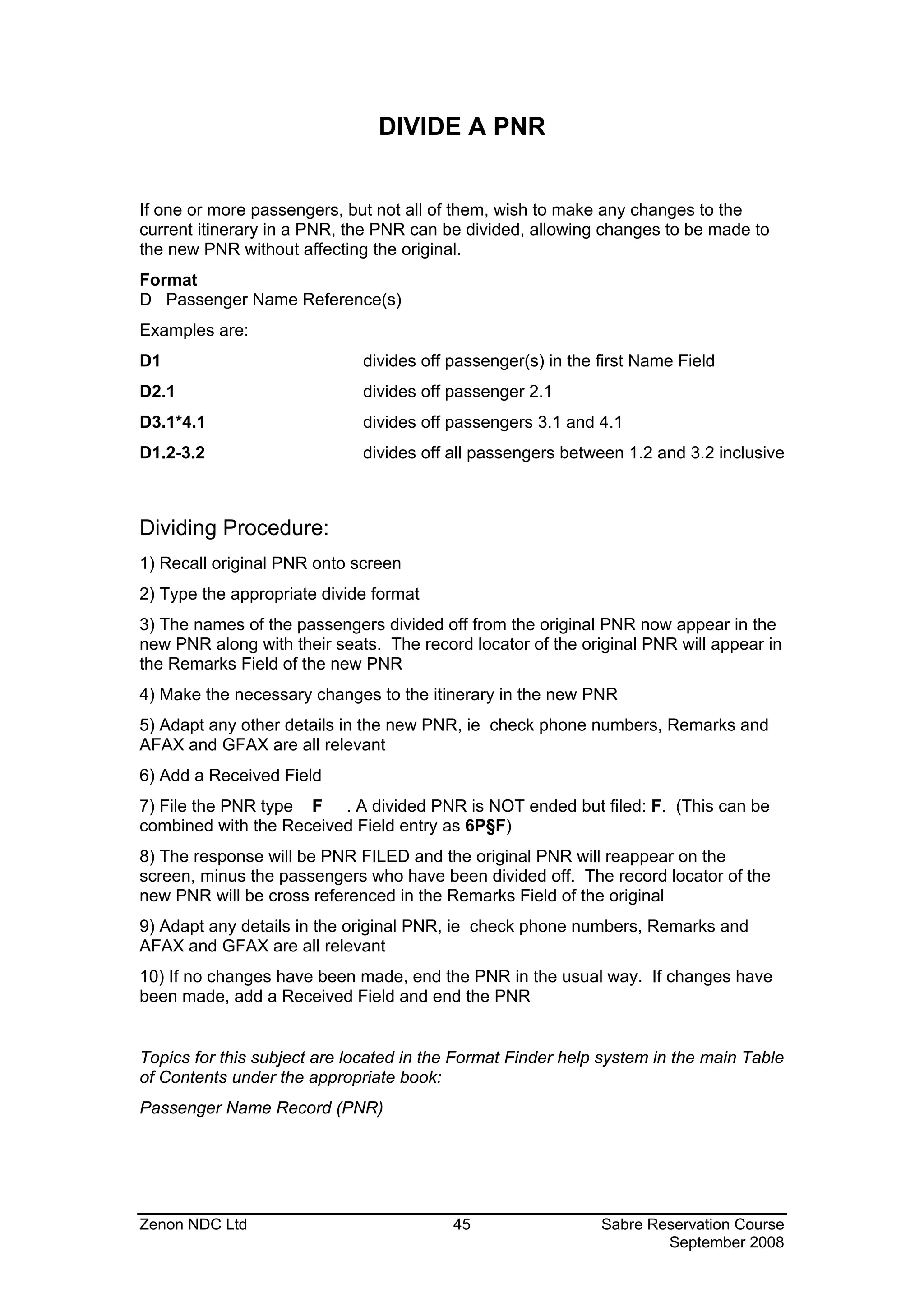 Sabre reservation manual | PDF