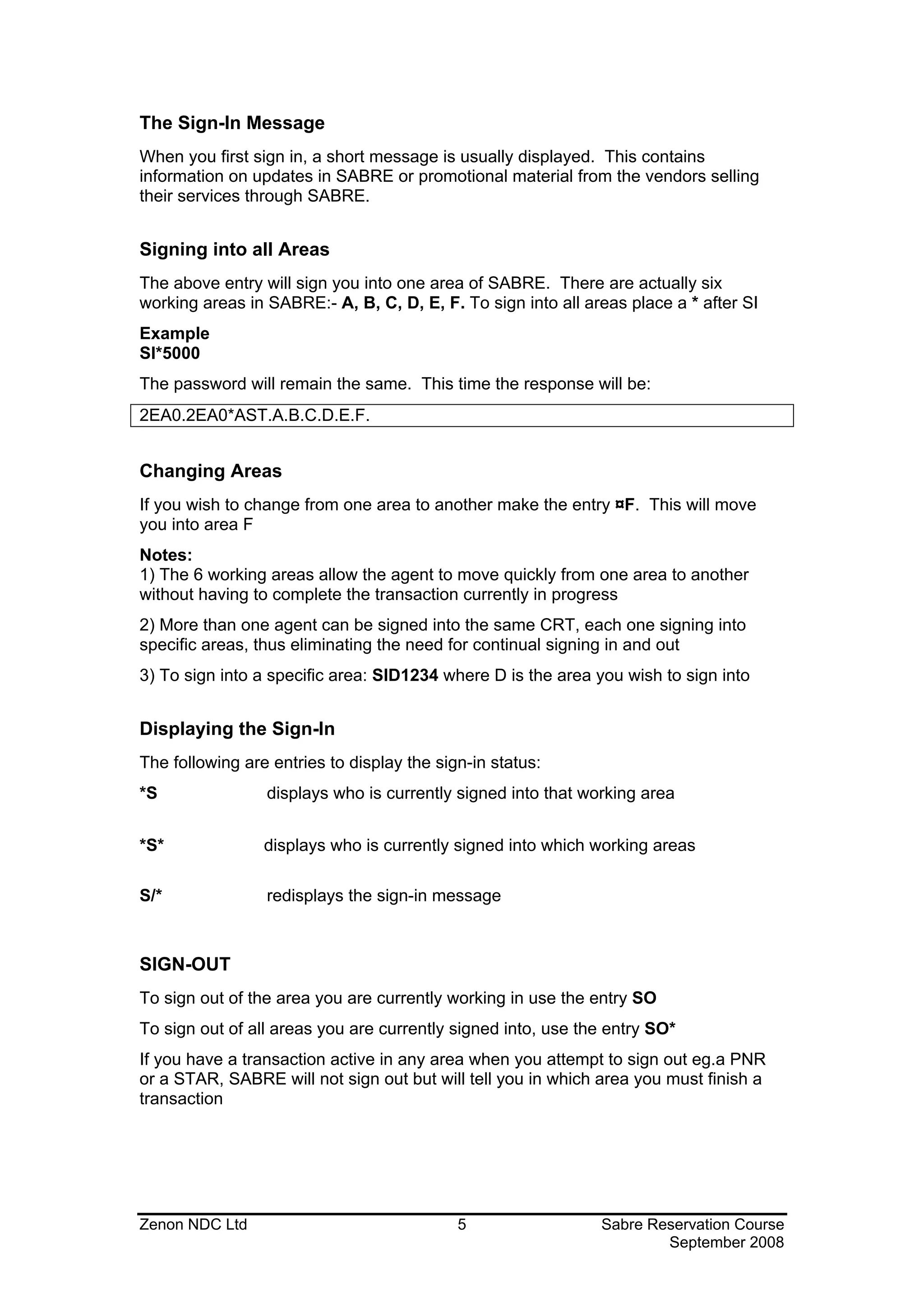 Sabre reservation manual | PDF