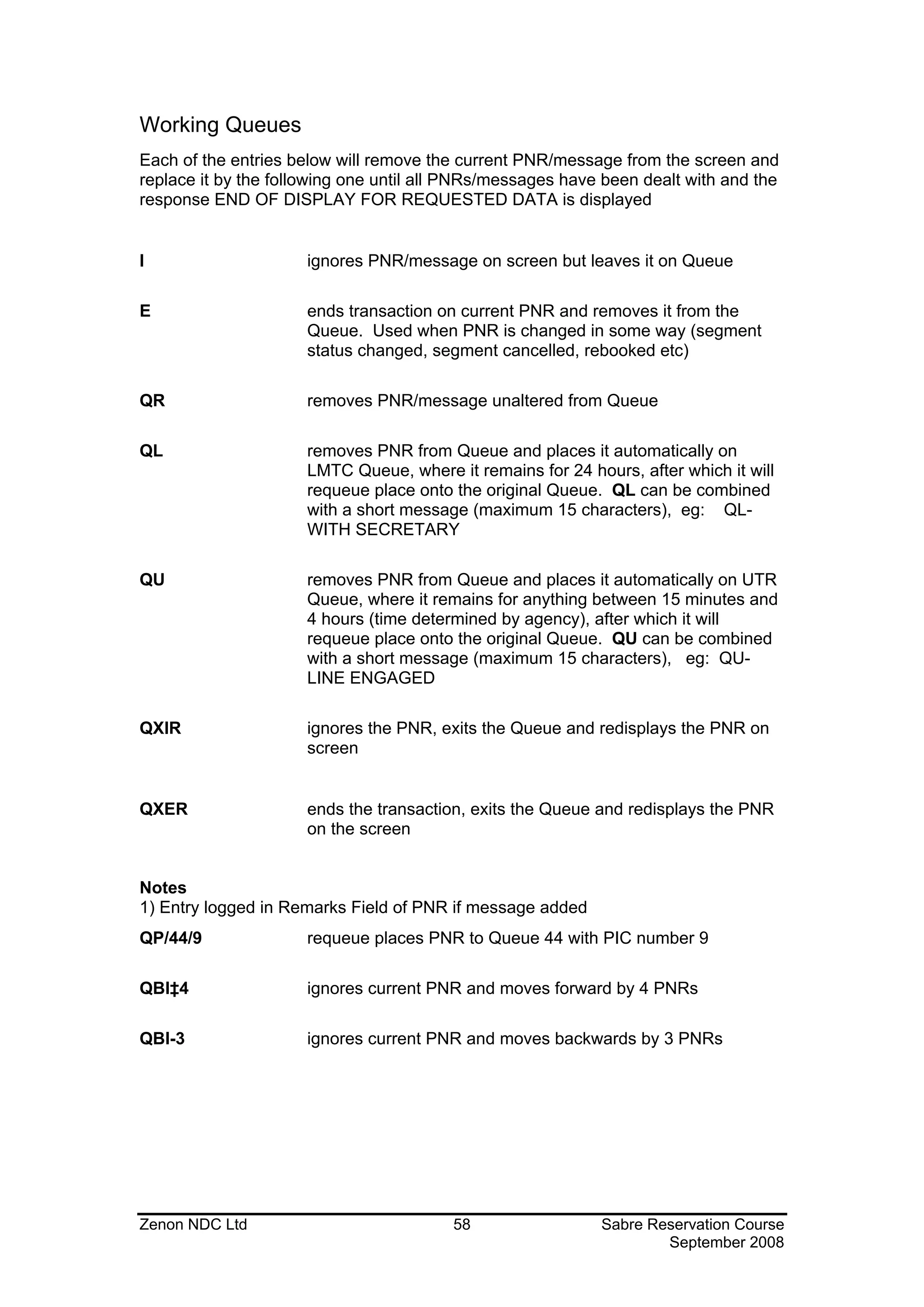 Sabre reservation manual | PDF