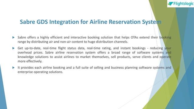 Sabre Reservation System | PPTX | Air Travel | Travel Type