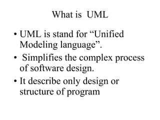 UML : unified modelling languqage in software engineering | PPT