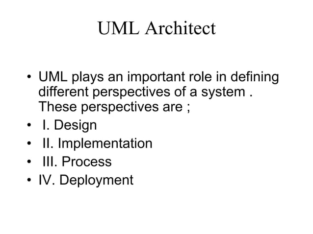 Uml Unified Modelling Languqage In Software Engineering Ppt 