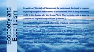 Nature Oriented Verse: An Ecopoetic Critical Review of Romantic Poetry ...