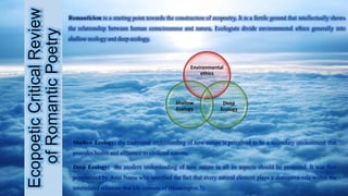 Nature Oriented Verse: An Ecopoetic Critical Review of Romantic Poetry ...