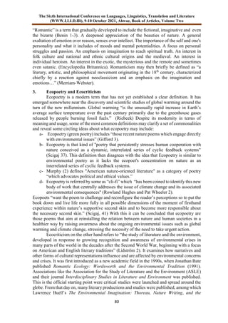 Nature Oriented Verse: An Ecopoetic Critical Review of Romantic Poetry ...