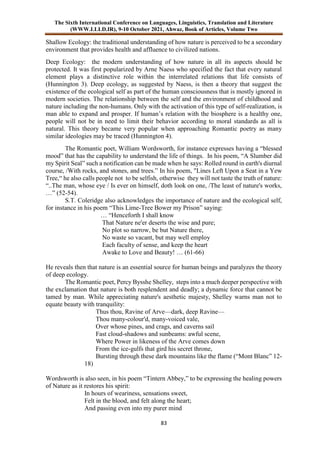 Nature Oriented Verse: An Ecopoetic Critical Review of Romantic Poetry ...