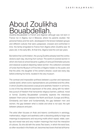 Sabrina Amrani Press Kit Zoulikha Bouabdellah Show | PDF