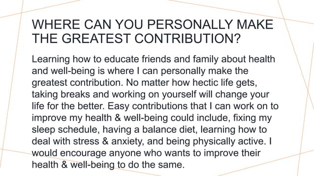 Good Health & Well-Being | PPTX | Wellness | Healthy Living