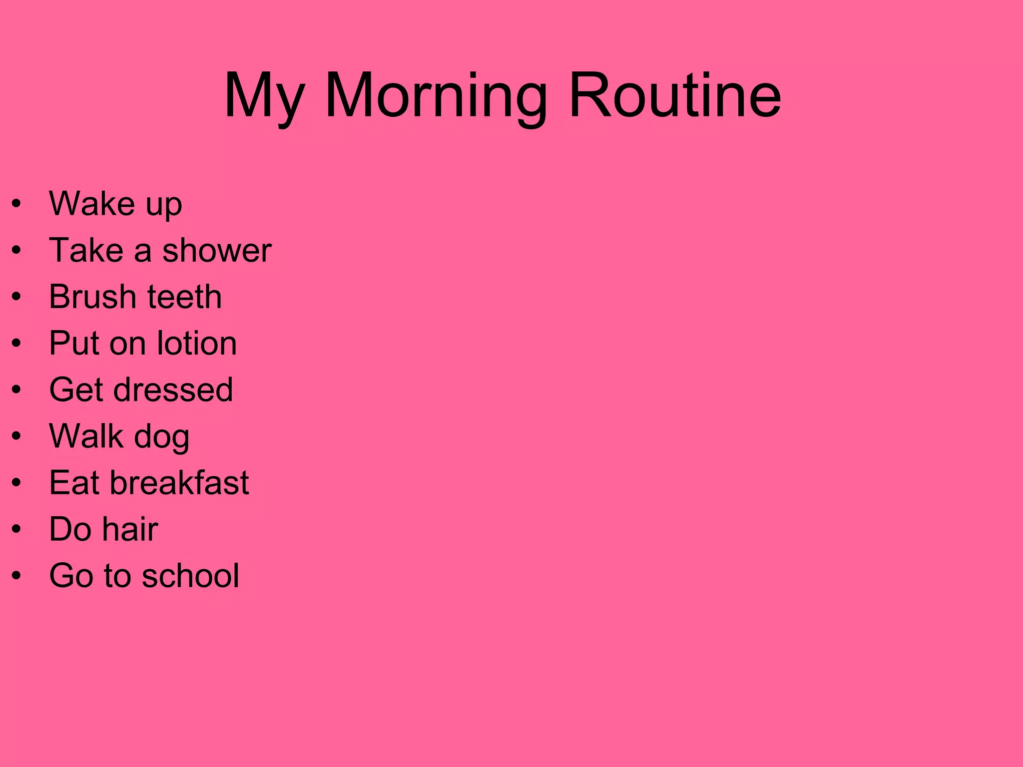 Sabrina Morning Routine | PPT