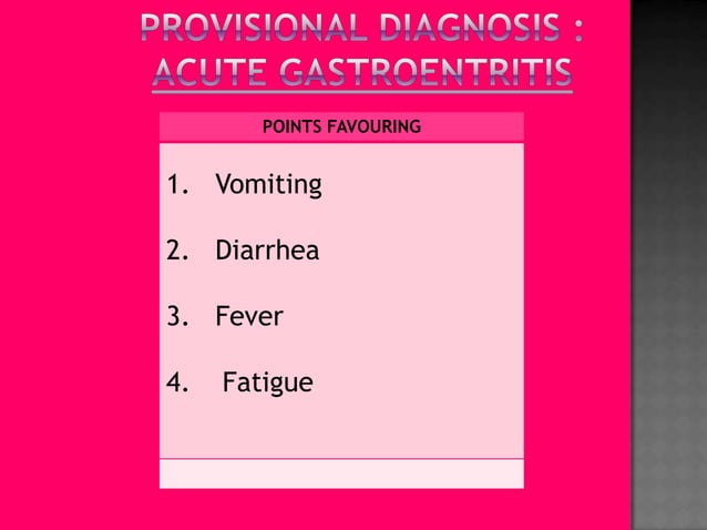 acute gastroenteritis, case presentation | PPT
