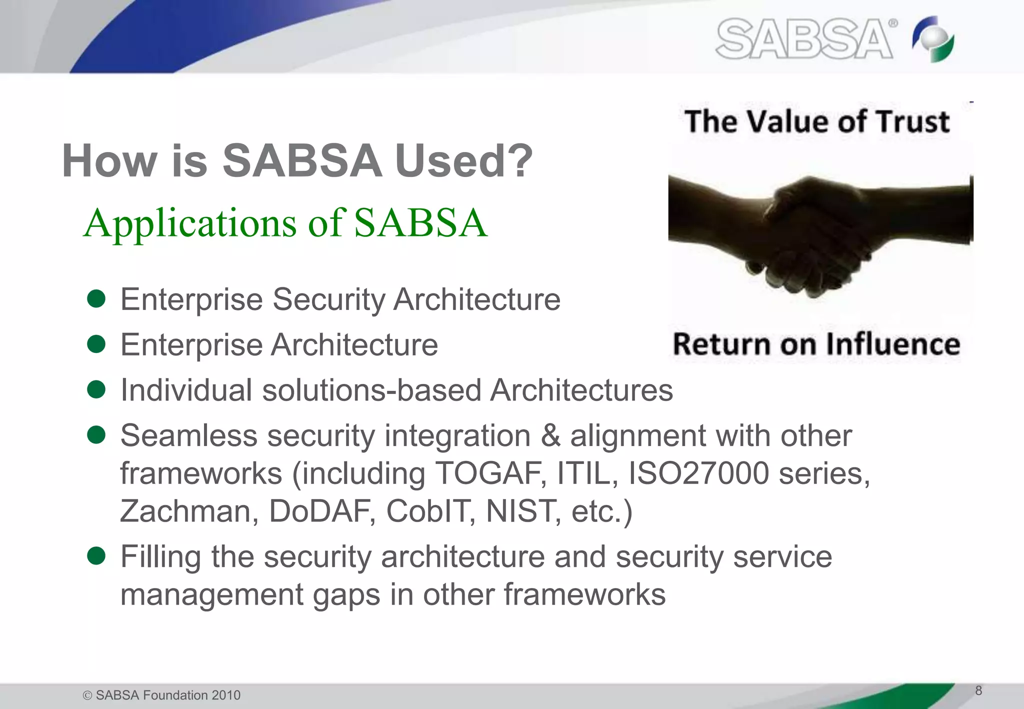 SABSA overview | PPTX