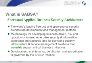 SABSA overview | PPTX