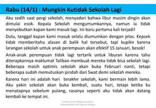 Catatan Harian Malala Yousafzai | PPTX