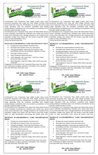 Sabun klorofil | PDF