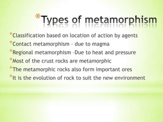 Metamorphic rocks-Definition, Formation, Classification | PPTX