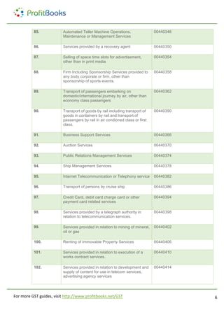 Service Accounting Codes (SAC) | PDF