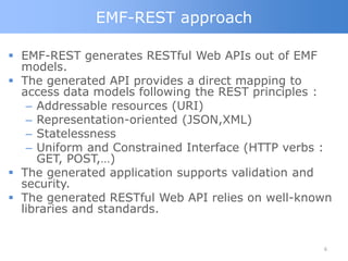 EMF-REST: Generation of RESTful APIs from Models | PDF