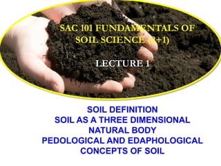 SAC 101 Lecture 1 PPT.ppt.pdf soil science | PDF