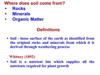 SAC 101 Lecture 1 PPT.ppt.pdf soil science | PDF