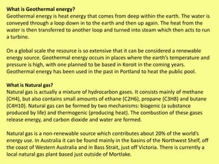 Gas VS Geothermal | PPTX