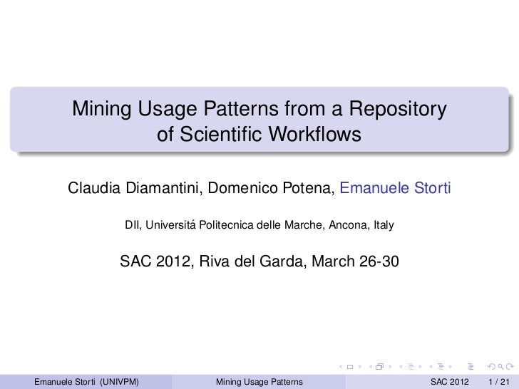 Mining Usage Patterns From A Repository Of Scientific Workflow