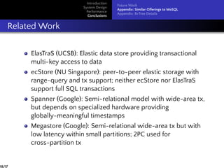 MoSQL: An Elastic Storage Engine for MySQL | PDF | Databases | Computer ...