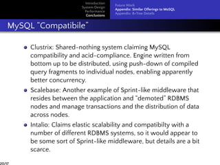 MoSQL: An Elastic Storage Engine for MySQL | PDF | Databases | Computer Software and Applications
