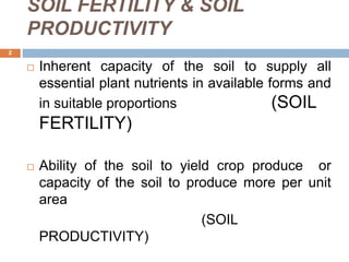 SOIL FERTILITY INTRODUCTION | PPT