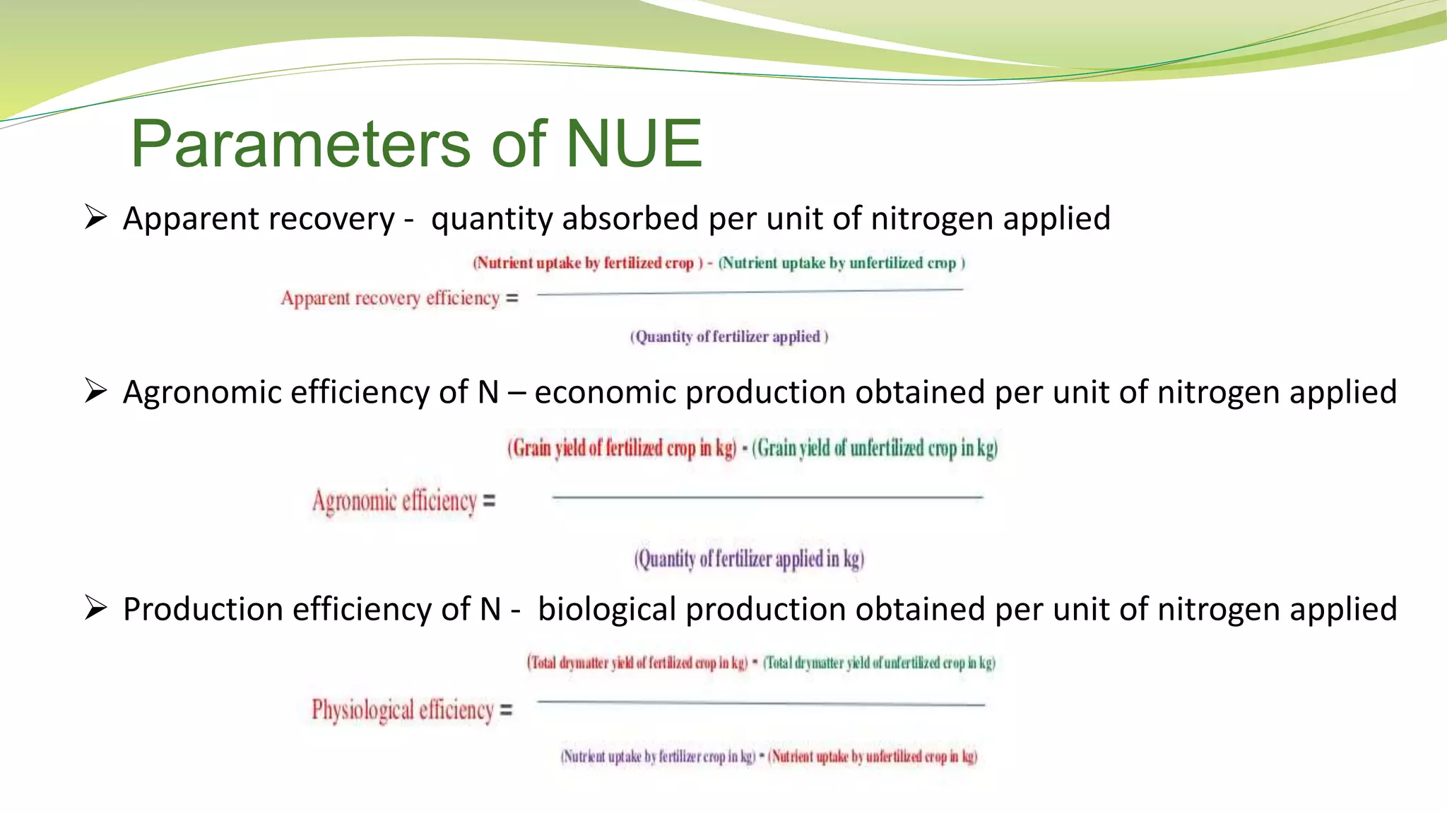 Nitrogen use efficiency | PPTX
