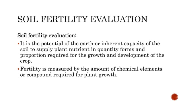 Soil fertility evaluation | PPTX