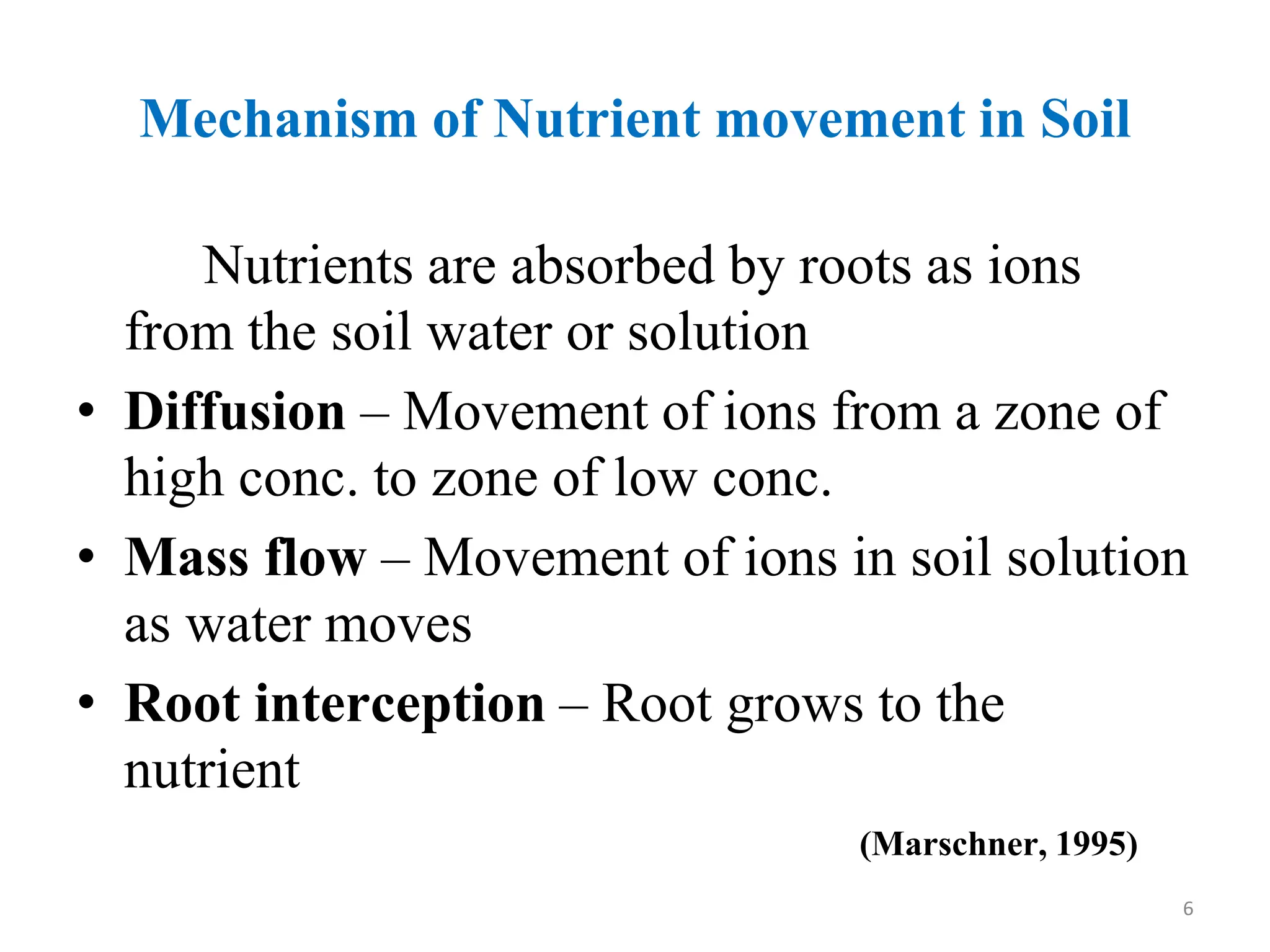 Mechanisms of secondary nutrient movement into and within the plant | PPTX
