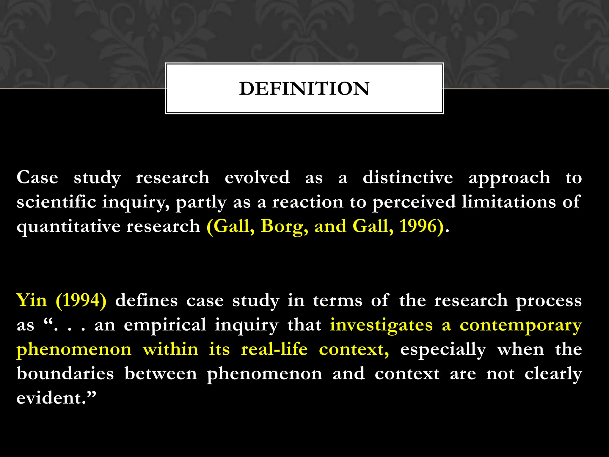 Case Study: A Research Method in Education | PPT