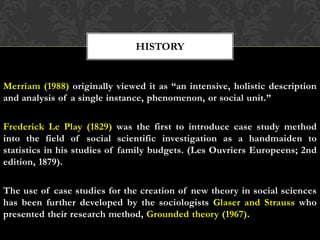 Case Study: A Research Method in Education | PPT