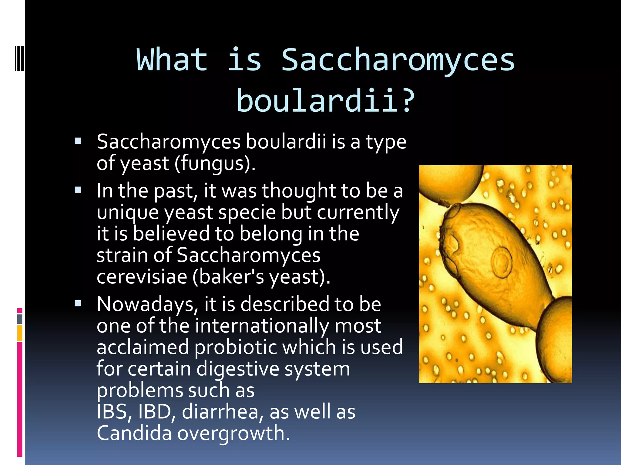 Saccharomyces Boulardii Probiotic | PPTX