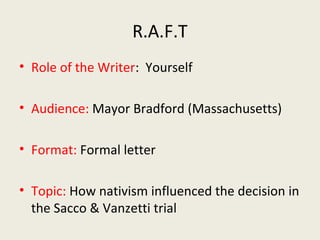 Sacco & Vanzetti | PPT