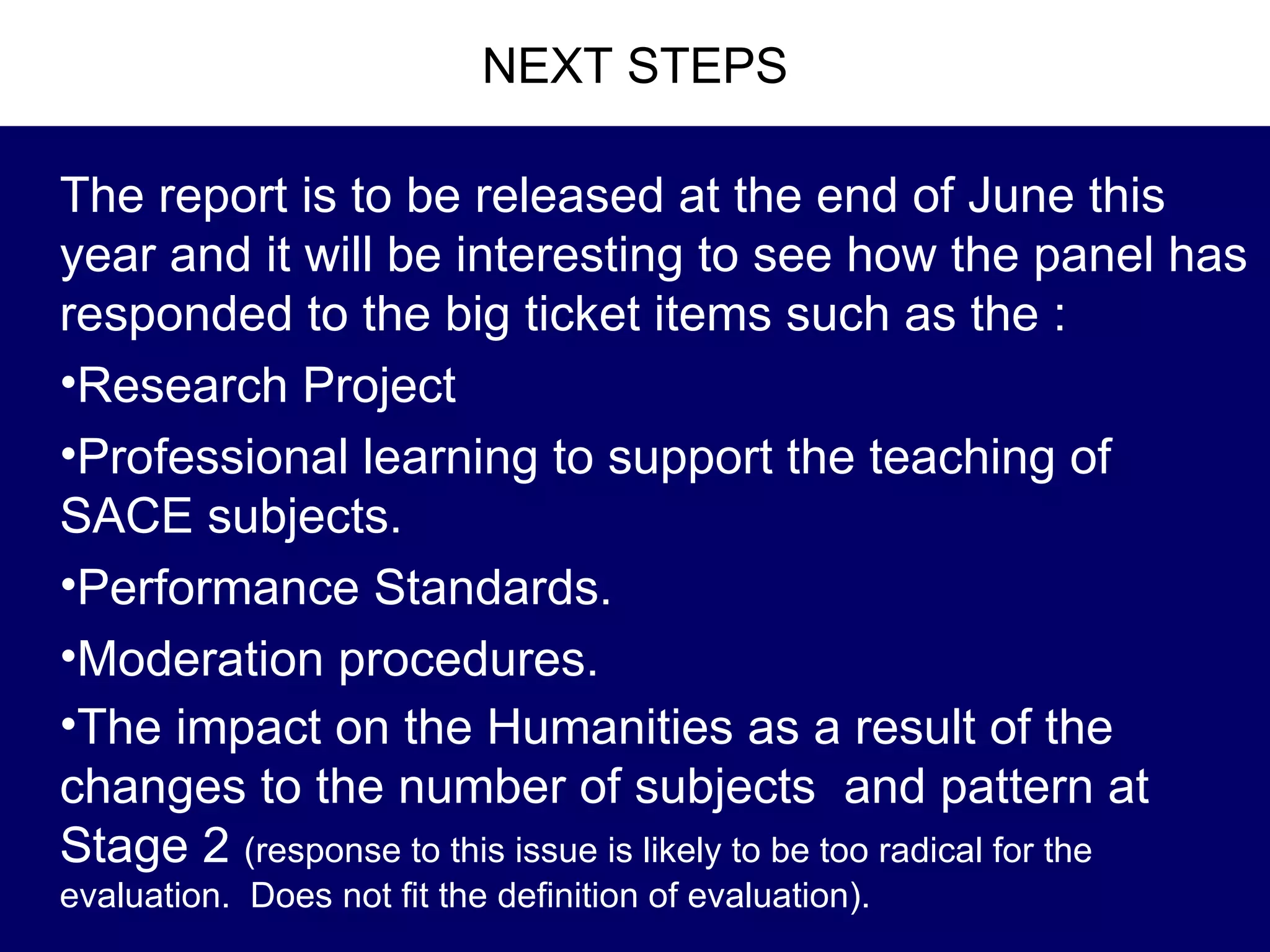 CEASA Presentation: SACE Evaluation | PPT