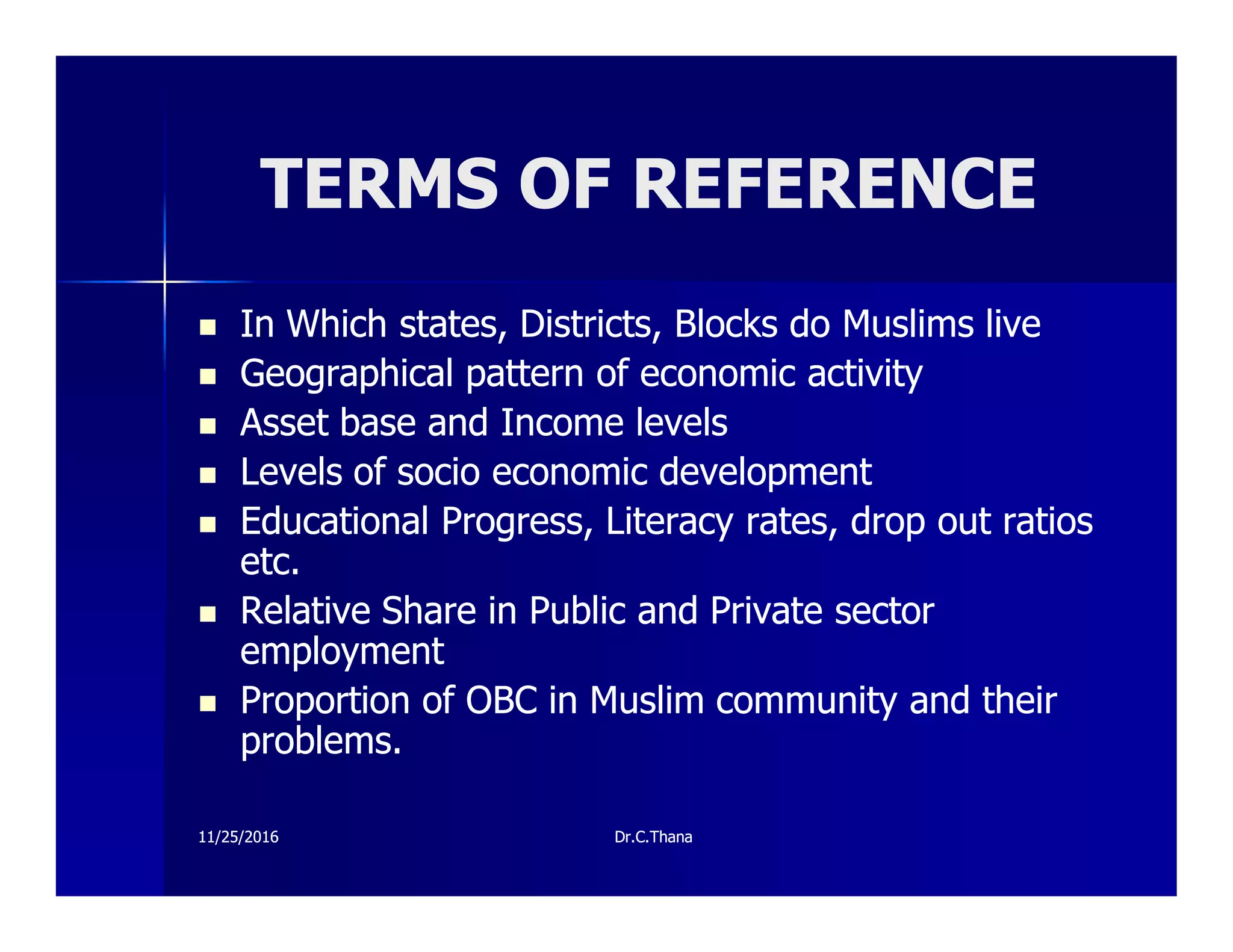 Sachar committee - Dr.C.Thanavathi | PPT
