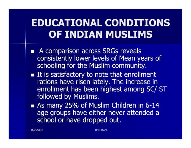 Sachar committee - Dr.C.Thanavathi | PPT